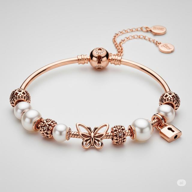 6 Model Gelang Pandora Emas Terbaru 2025 dengan Berbagai Tema Charm