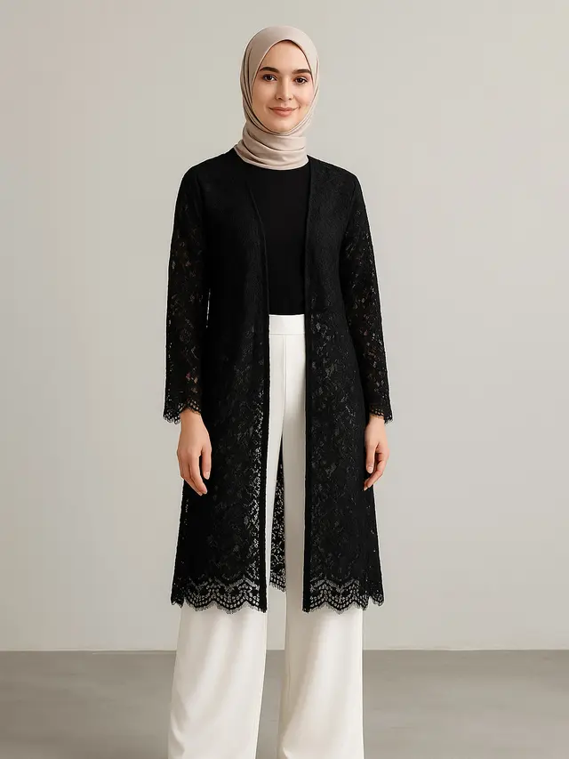 8 Inspirasi Model Outer Brokat Panjang dan Pendek Terbaru 2025, Pilihan ...