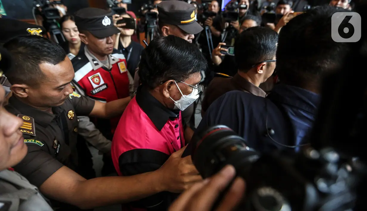 Eksepsi Ditolak, Sidang Johnny G Plate Dilanjutkan dengan Pemeriksaan Saksi - Foto Liputan6.com