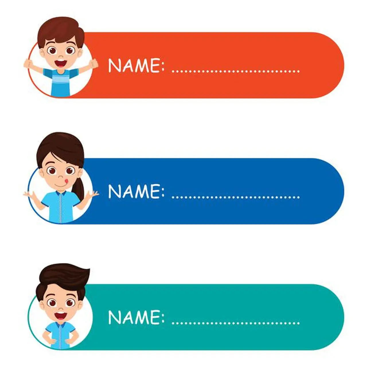 20 Template Label Nama Anak yang Lucu dan Cara Mencetaknya - Hot ...