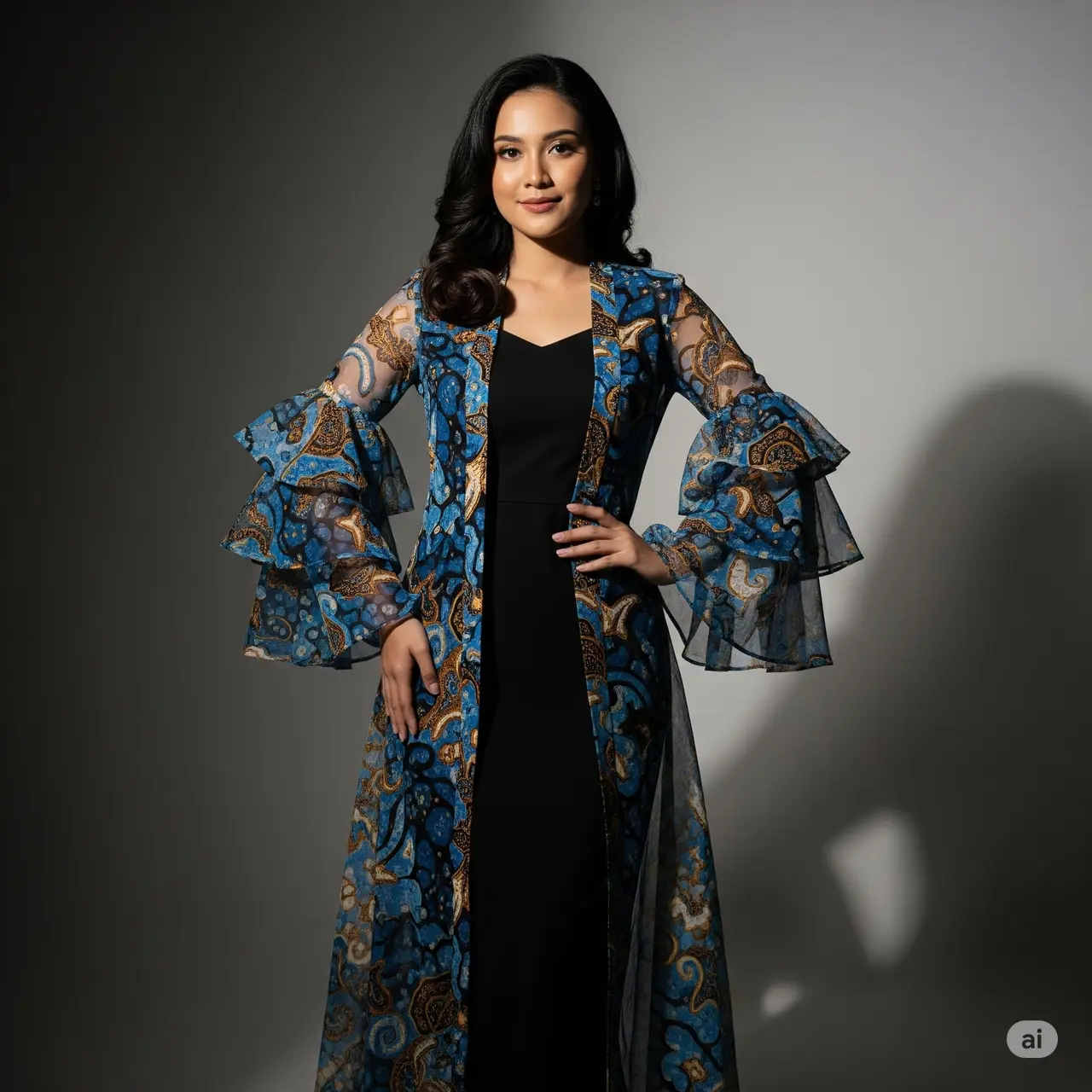 10 Model Batik Lengan Ruffle Tiga Susun Kekinian untuk Wanita Elegan ...