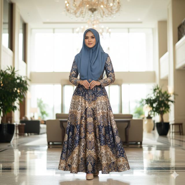 10 Model Baju Batik Syar'i Sutra Elegan, Tampil Mewah dan Berkelas di ...
