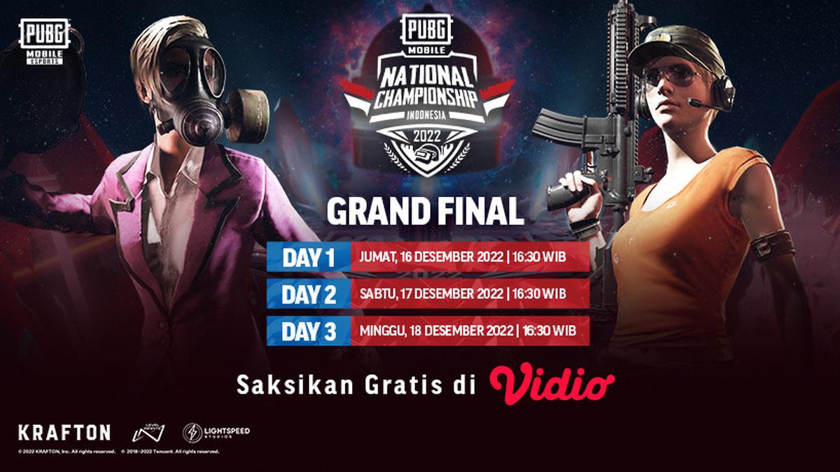 Link Live Streaming Grandfinal PUBG Mobile National Championship 2022 di Vidio, 16-18 Desember ...