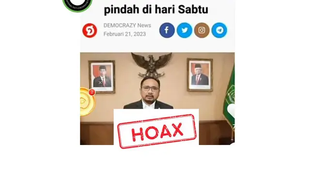 Cek Fakta: Tidak Benar Menag Yaqut Cholil Qoumas Pikir-pikir Pindahkan Sholat Jumat ke Hari ...