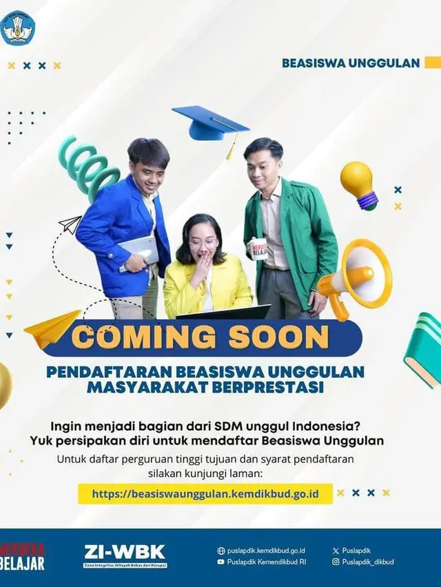 Pendaftaran Beasiswa Unggulan Kemdikbud 2024 Telah Dibuka, Simak Syarat dan Cara Daftarnya ...