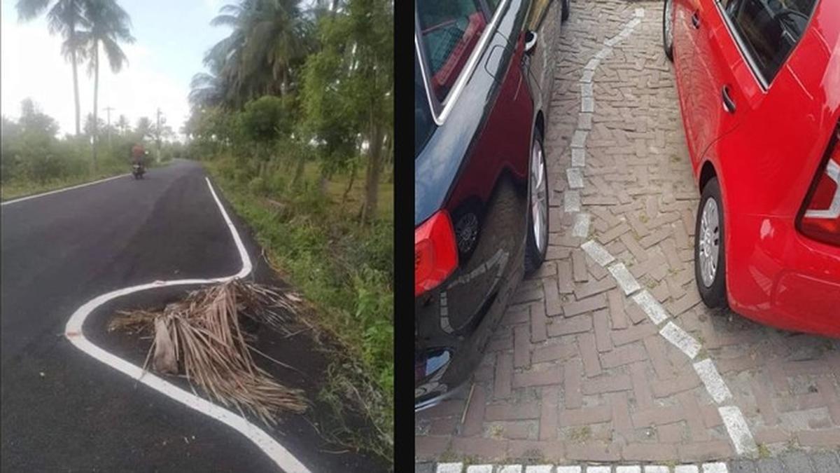 6 Garis Tak Lurus di Jalan Ini Bikin Kesal, Perfeksionis Geregetan ...